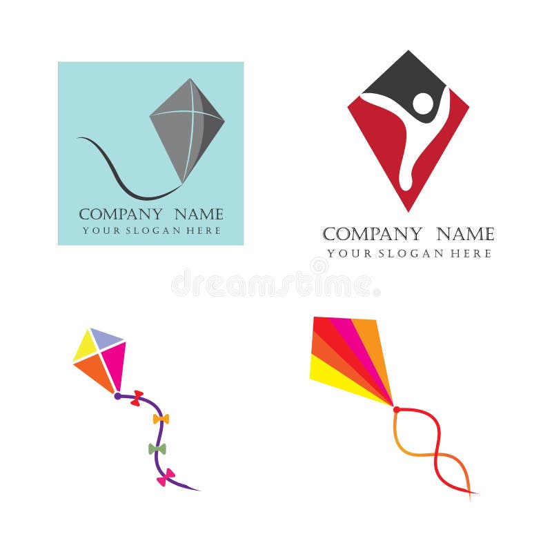 Man with kite logo vector stock vector. Illustration of stylization ...