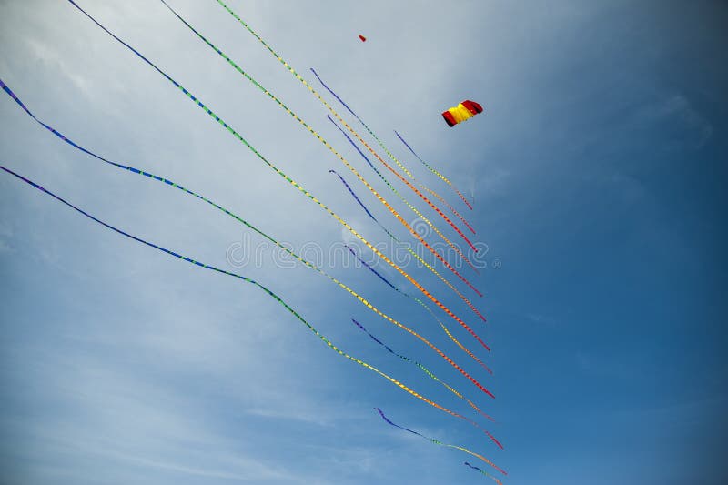 Kite with many tails stock image. Image of complex, string - 30228275