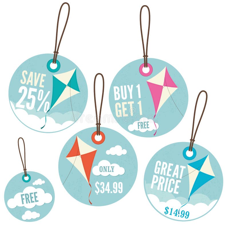 Kite Retail Price Tags stock vector. Illustration of consumer - 71911233