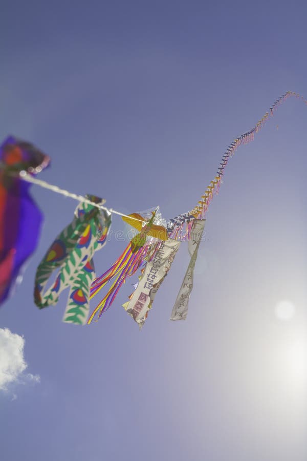 Kite with rope stock photo. Image of line, high, paper - 66873192