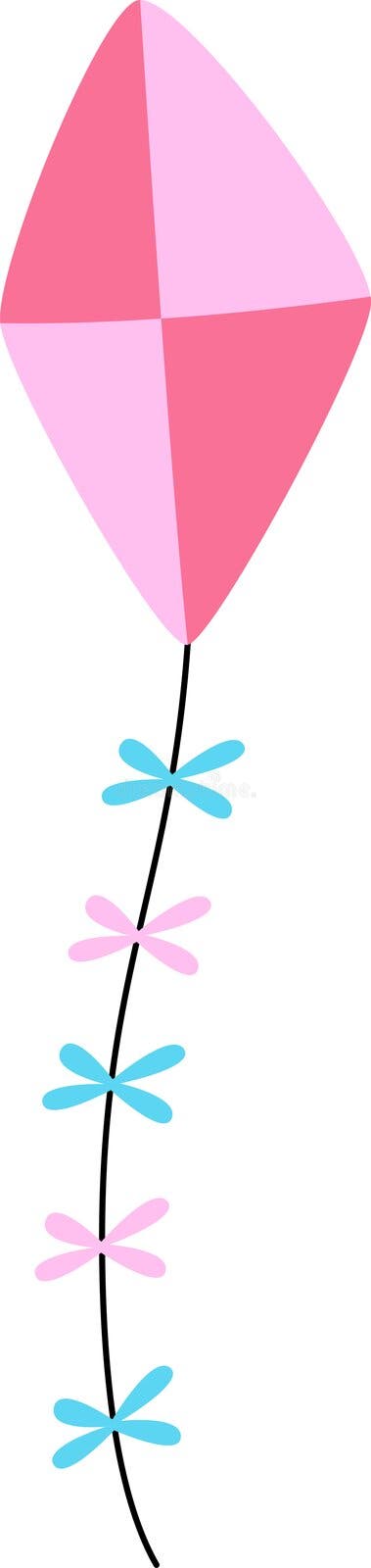 Kite on Rope stock vector. Illustration of play, activity - 296303593