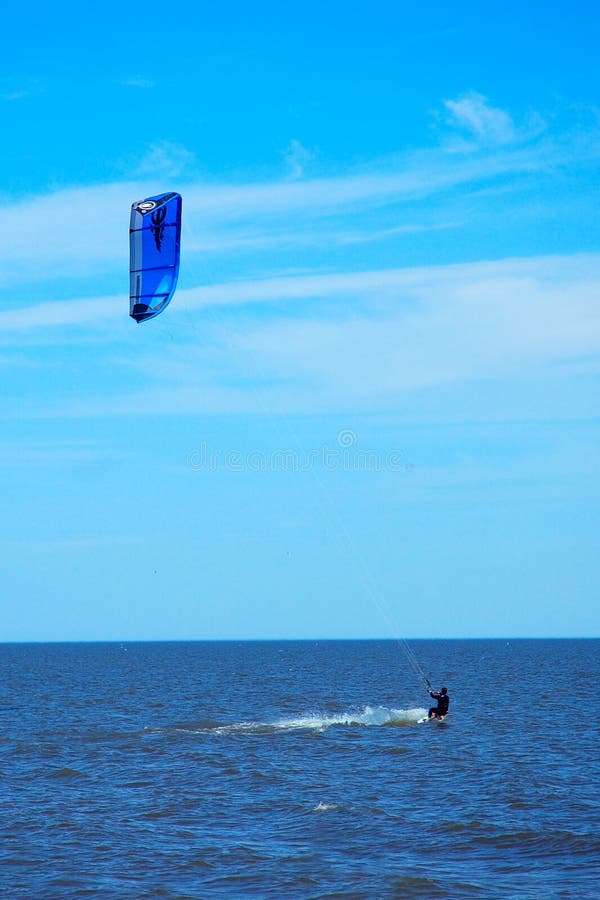 Kite Sailing on the Mediterranean Sea Stock Image - Image of buildings ...