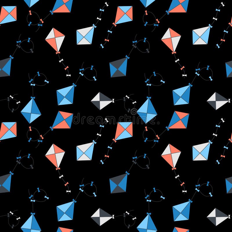 Kite Seamless Pattern Background Vector Illustration Stock Vector ...