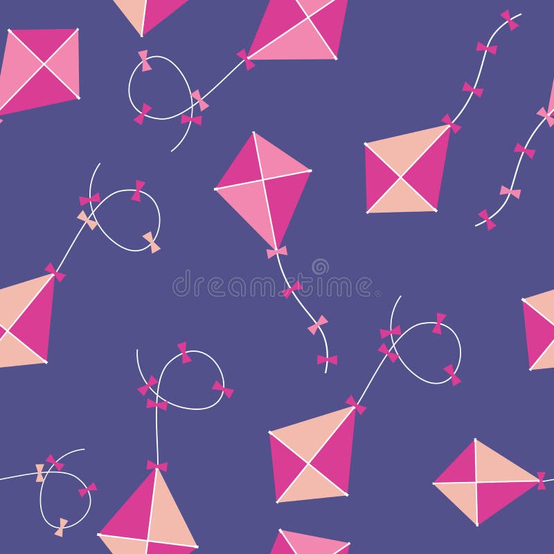 Kite Seamless Pattern Background Vector Illustration Stock Vector ...