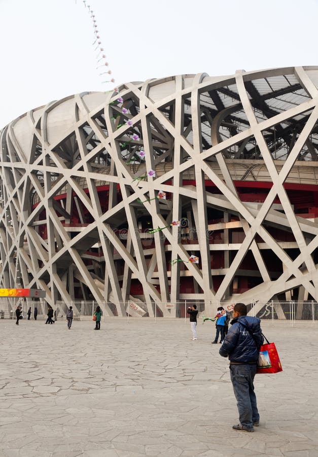 Kite Seller and National Stadium Editorial Photography - Image of ...