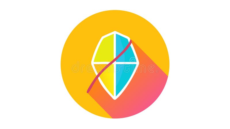 Kite or Shield Icon for Play or Protection, Vector Design Generative AI ...