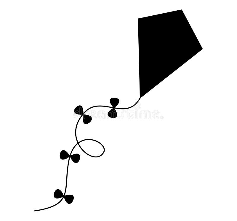 Kite Silhouette Icon. Vector Illustration Isolated on White Stock ...
