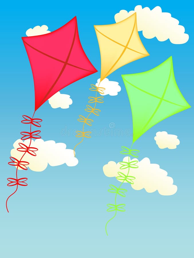 Kites Flying In The Sky Animated
