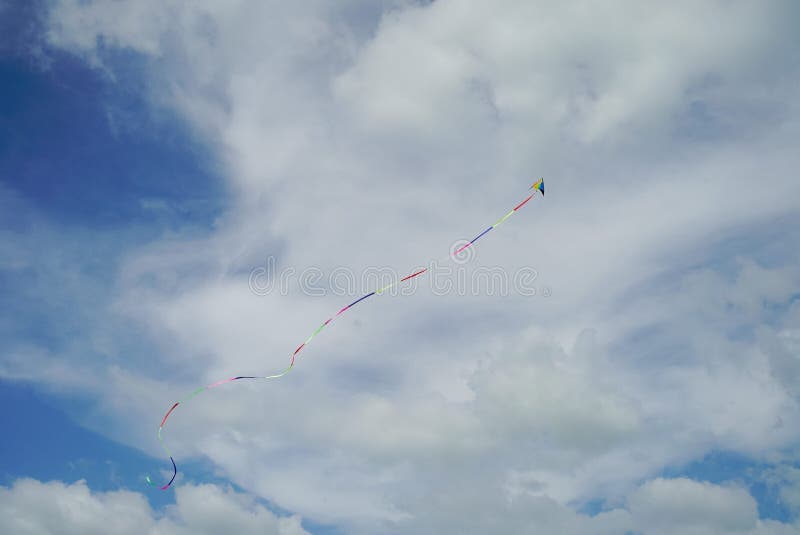 A Kite in the Sky with Cloud Stock Photo - Image of helicopter, travel ...