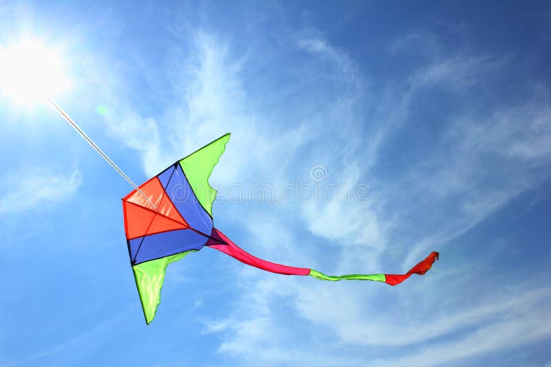 Kite in the sky stock image. Image of green, string, high - 89504327