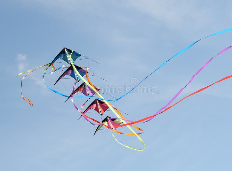 Kite with streamers stock photo. Image of acclimate, adapt - 53429380