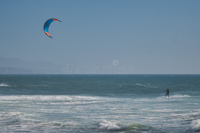 Kite surf in the ocean stock photo. Image of horizon - 227978580
