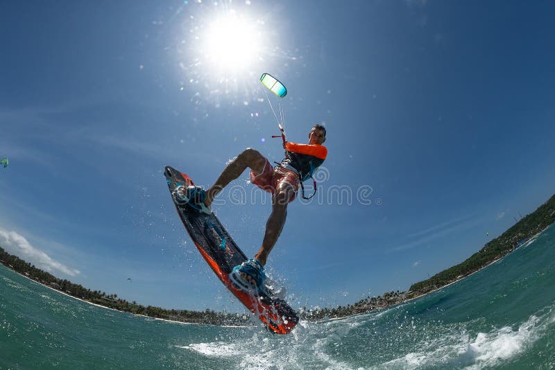 Kite surfer stock photo. Image of incidence, flying - 119701274
