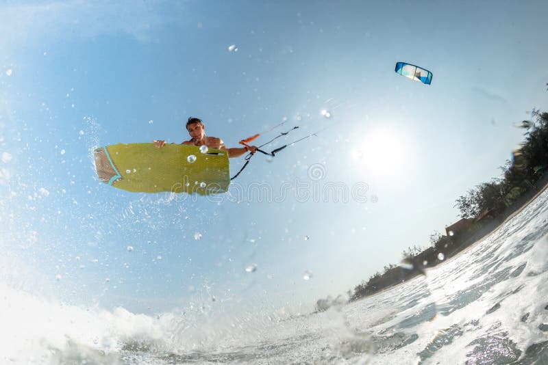 Kite surfer stock photo. Image of freestyle, barrel - 114493722