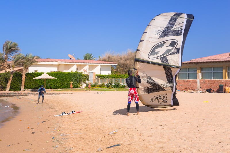 Kite Surfers at the Beach of Red Sea Near Hurghada Editorial Stock ... Kite Surfers at the Beach of Red Sea Near Hurghada Editorial Stock ...