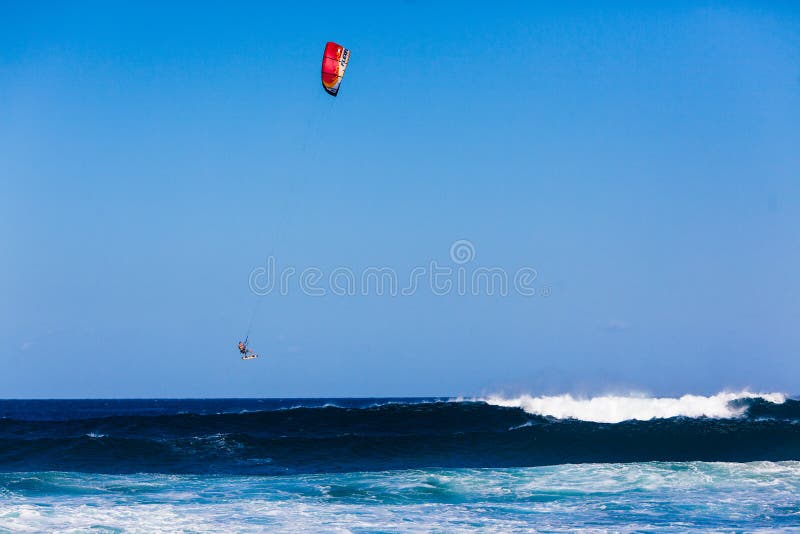 Kite Surfing Wave Launch editorial stock photo. Image of fitness - 26467233