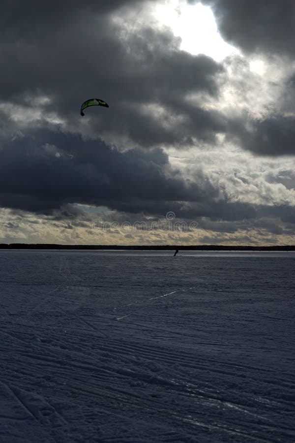 Kite surfing stock photo. Image of season, human, wind - 87448586