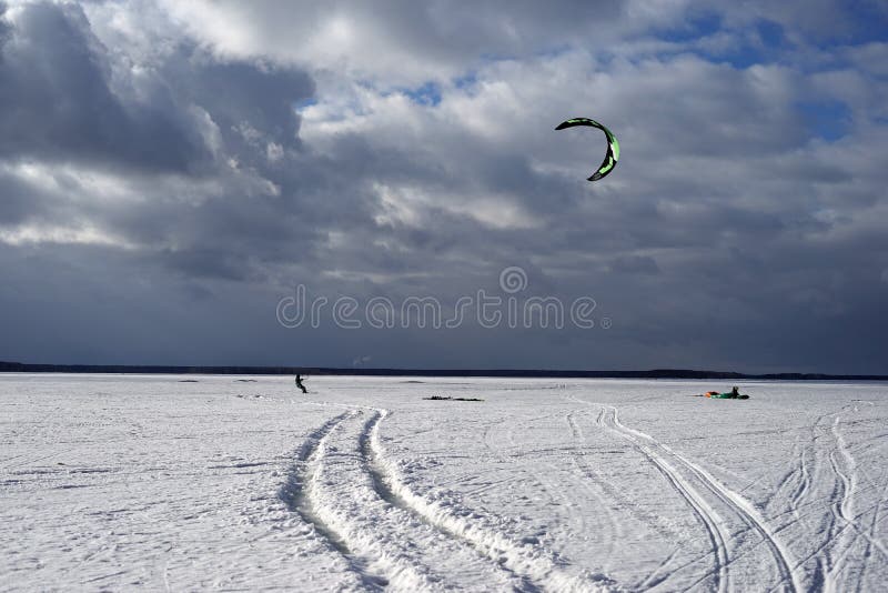 Kite surfing stock photo. Image of white, sport, lake - 87448950