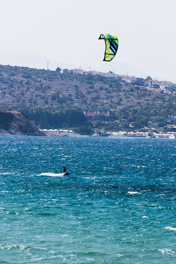 Kite Surfing on the Turkish Sea Stock Image - Image of turkey ...