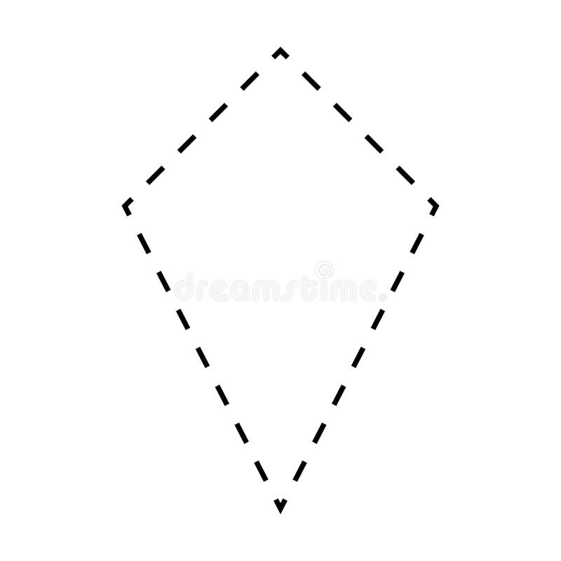Kite Symbol Dashed Shape Vector Icon for Creative Graphic Design Ui ...