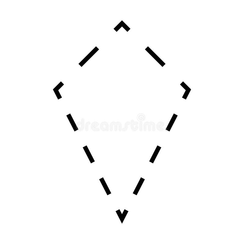 Kite Symbol Dashed Shape Vector Icon for Creative Graphic Design Ui ...