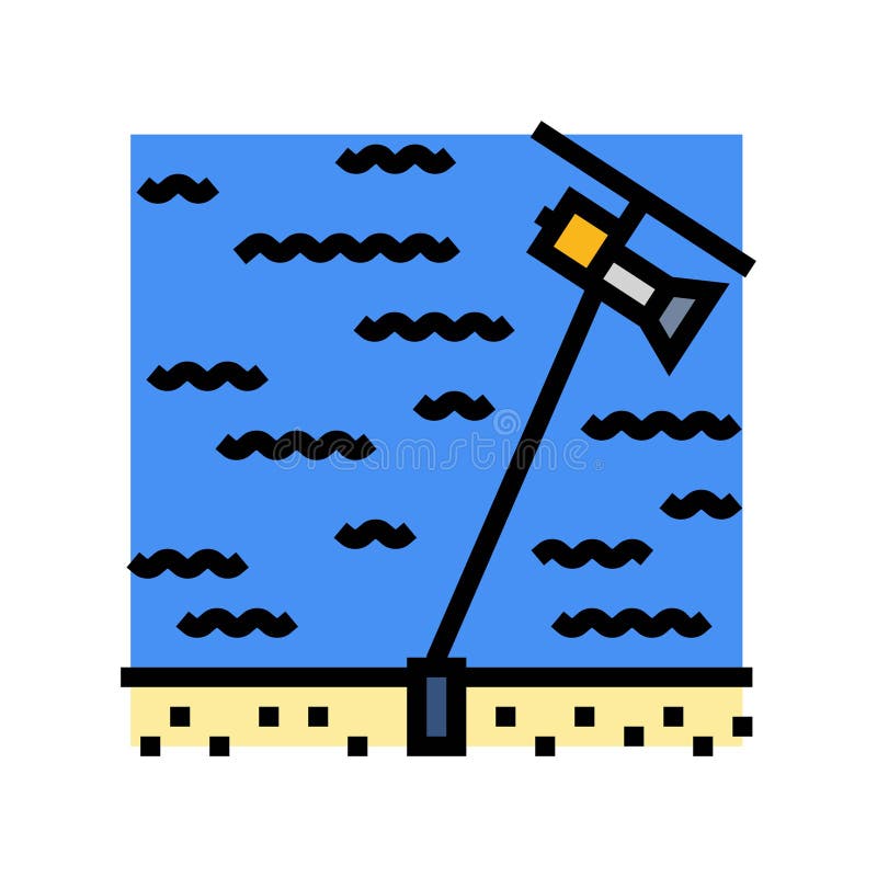 Kite System Tidal Power Color Icon Vector Illustration Stock ...