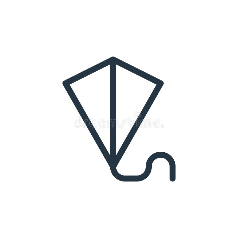 Kite Vector Icon Isolated on White Background. Outline, Thin Line Kite ...