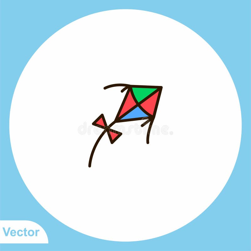 Kite Vector Icon Sign Symbol Stock Illustration - Illustration of ...