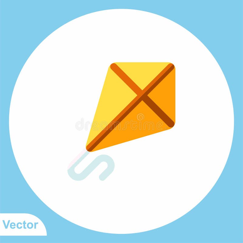 Kite Vector Icon Sign Symbol Stock Vector - Illustration of design ...