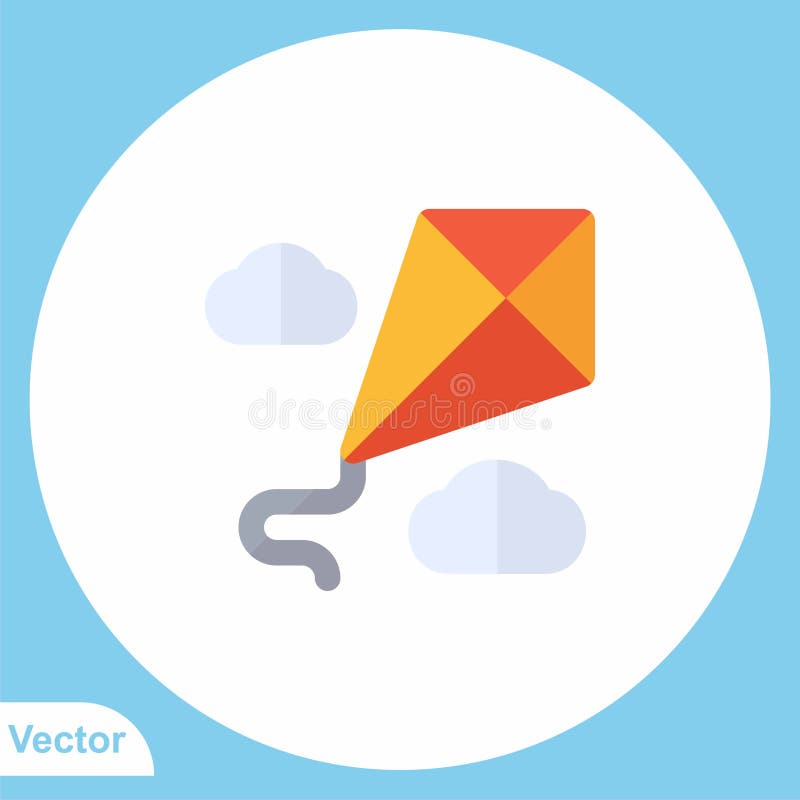 Kite Vector Icon Sign Symbol Stock Illustration - Illustration of ...