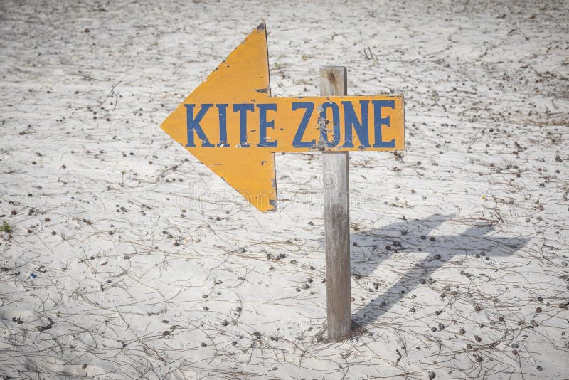 Kite zone arrow sign stock image. Image of kitesurf, wooden - 58861483