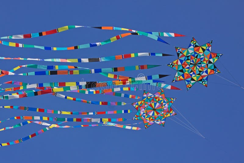 Kites Riding the Wind stock image. Image of colour, breeze - 21004495