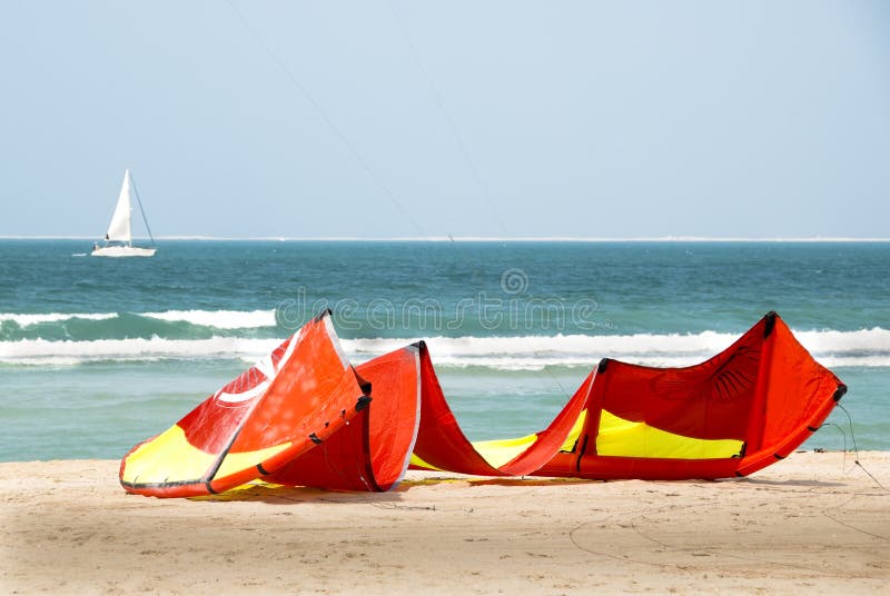 The kites and the sail stock photo. Image of inflatable - 12715266