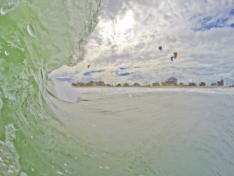 Kites and Wave stock image. Image of water, atlantic - 49113825