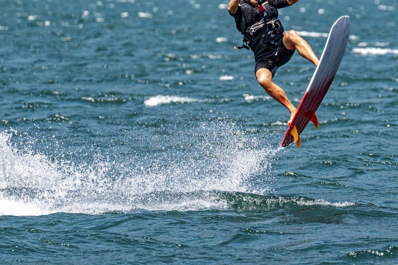 Kitesurf Scene on Lake Como Stock Photo - Image of sport, kiteboarding ...