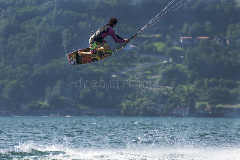 Kitesurfer editorial photography. Image of kiteboarding - 42606187