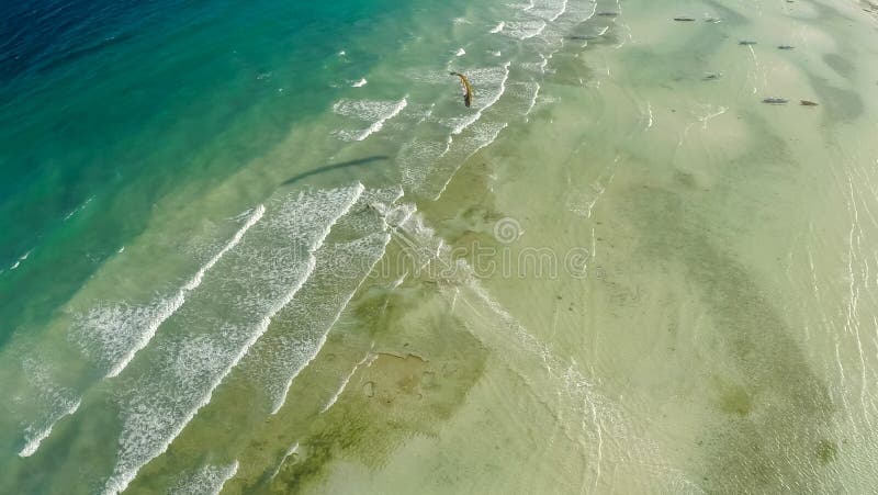 Kitesurfing on the Coast of the Philippines. Aerial Views 5. Stock ...