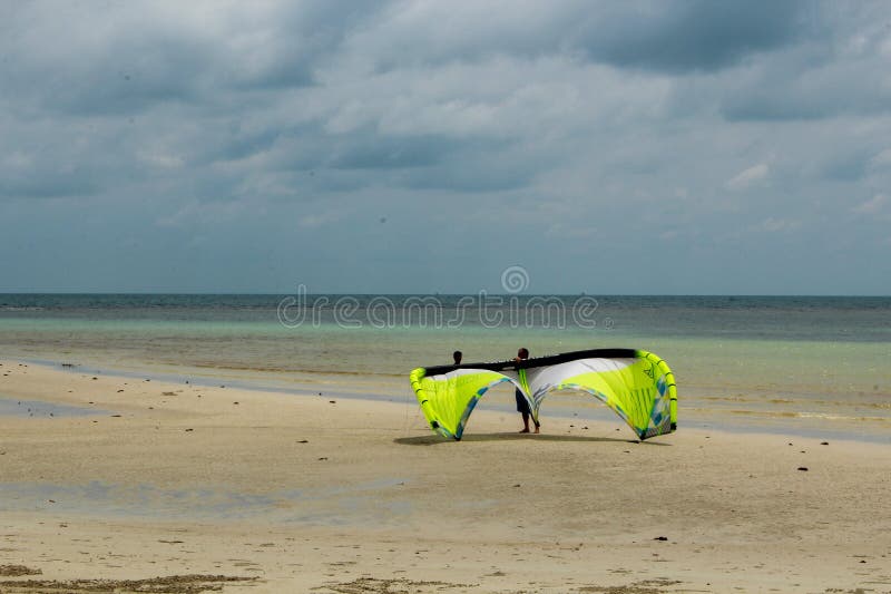 Kitesurfing in Koh Samui, Thailand Stock Photo - Image of tropical ...