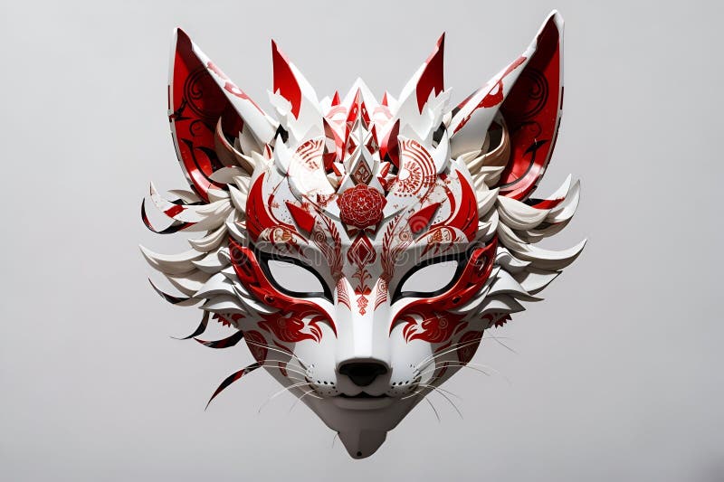 Kitsune Mask for T Shirt Design or Poster Stock Image - Image of poster ...
