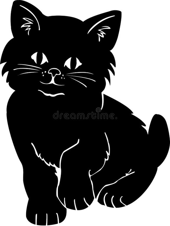 Black Kitten Stock Illustrations – 129,571 Black Kitten Stock ...