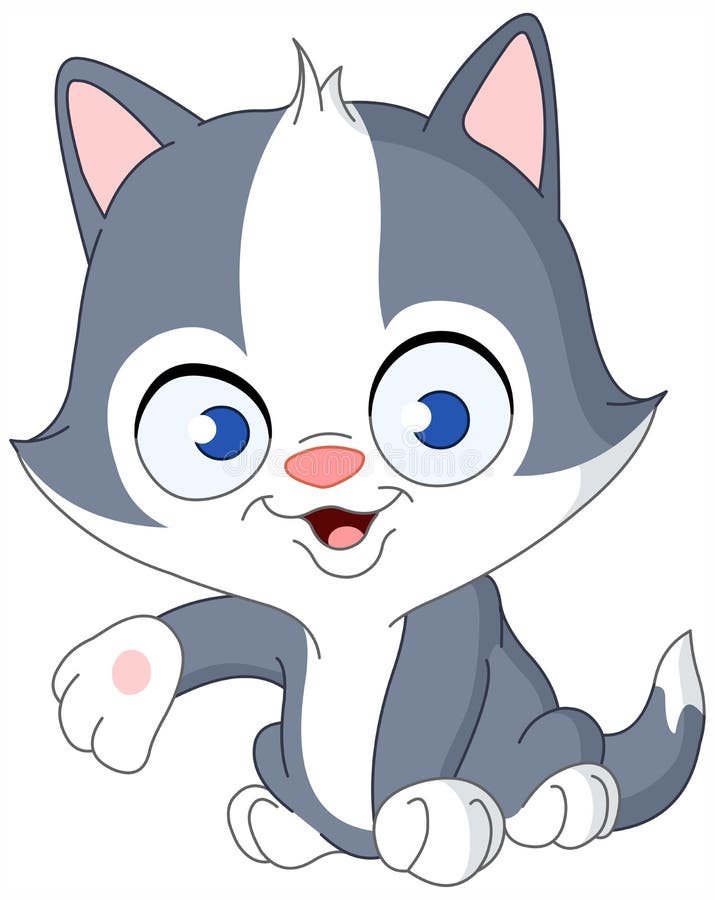 Sad kitten stock vector. Illustration of mammal, lonely - 14383041