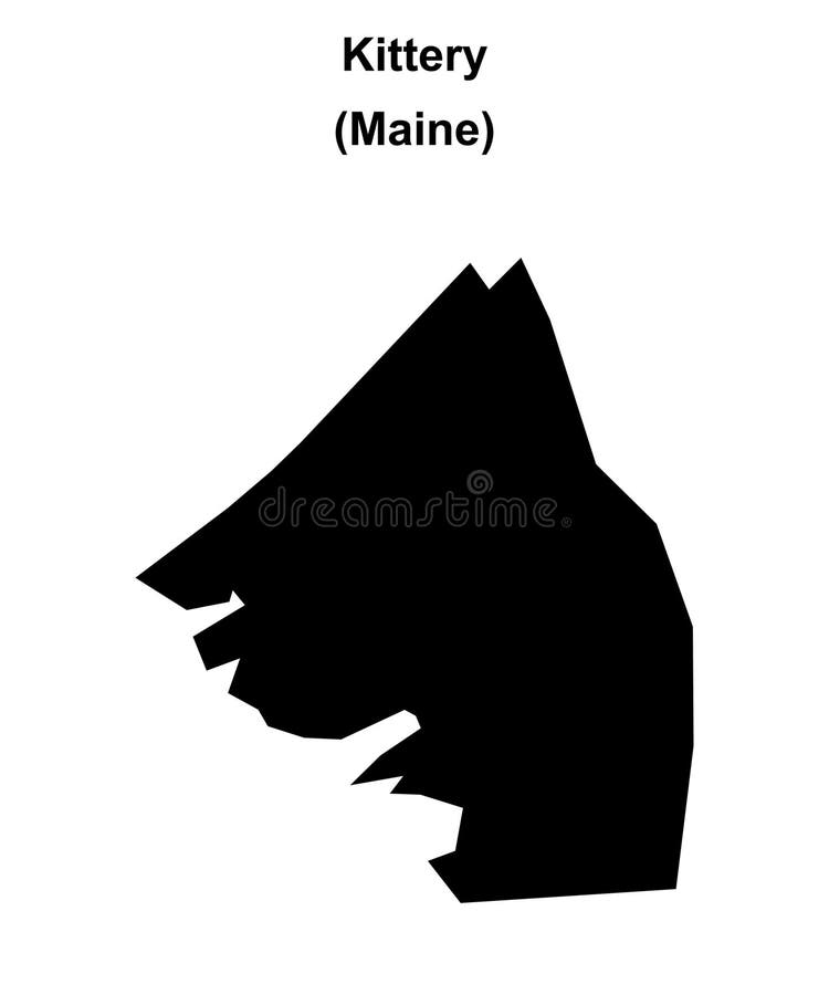 Kittery outline map stock vector. Illustration of area - 357338657