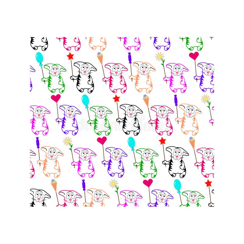 Kitty corner stock vector. Illustration of beige, balloon - 122914729