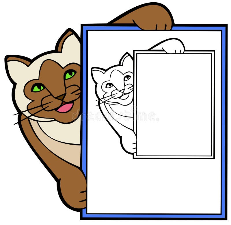 Kitty frame stock vector. Illustration of feline, border - 64157883