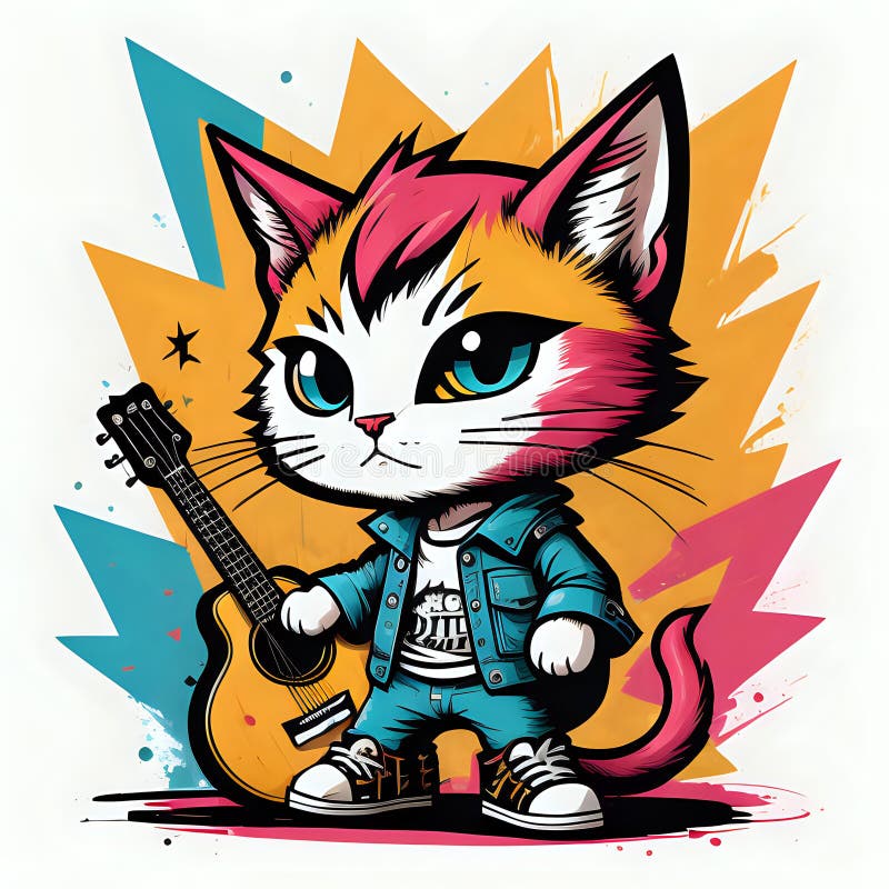 Kitty Panda Cartoon Character Illustration - Generated by Ai Stock ...