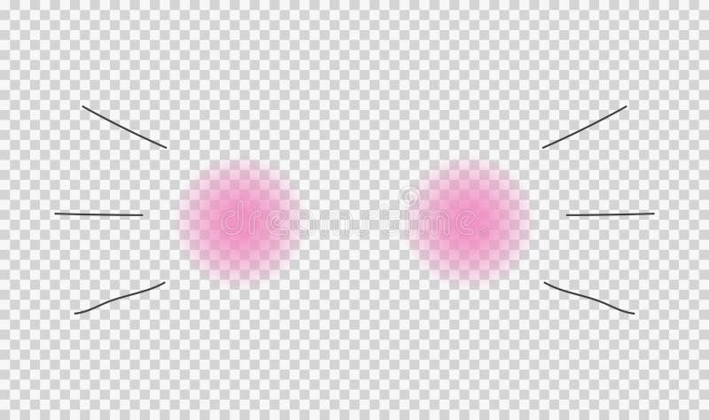 Kitty pink cheeks . stock vector. Illustration of kitten - 177890983