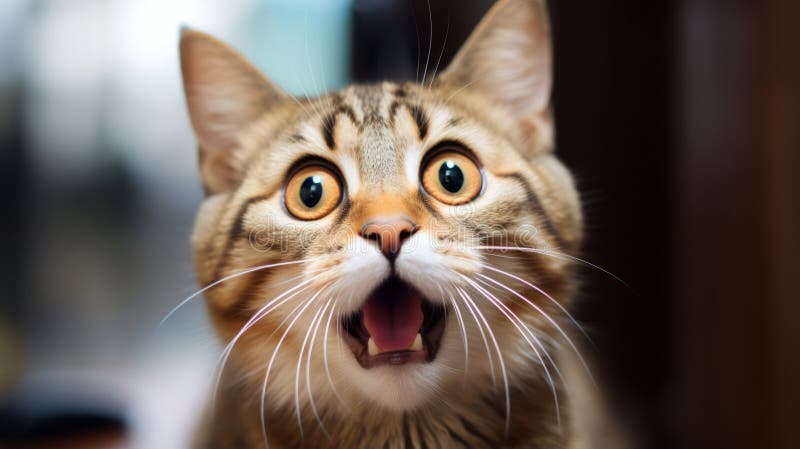 Kitty S Hilarious Startled Expression Stock Illustration - Illustration ...
