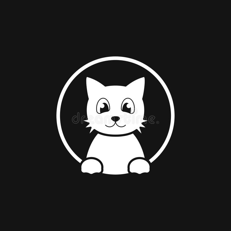 Kitty Vector Icon. Cat Symbol Isolated on Background Stock Illustration ...