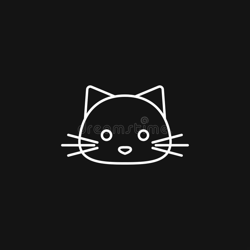 Kitty Vector Icon. Cat Symbol Isolated on Background Stock Illustration ...
