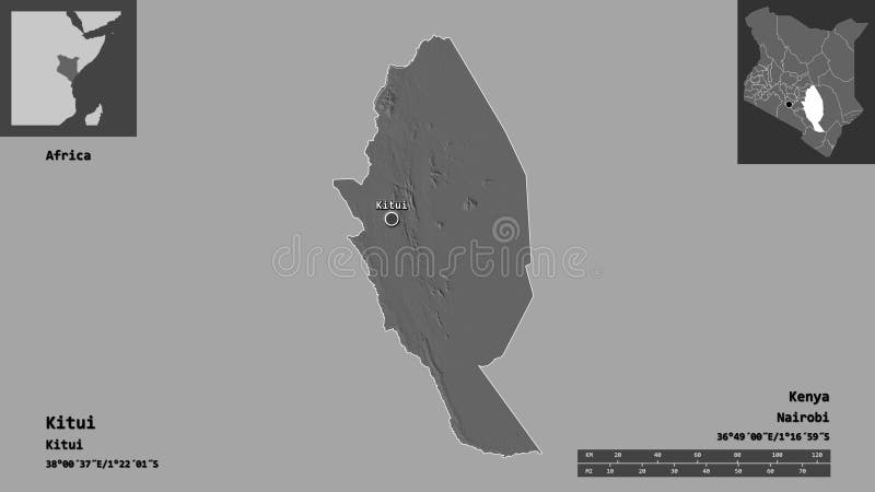 Kitui, County of Kenya,. Previews. Bilevel Stock Illustration ...